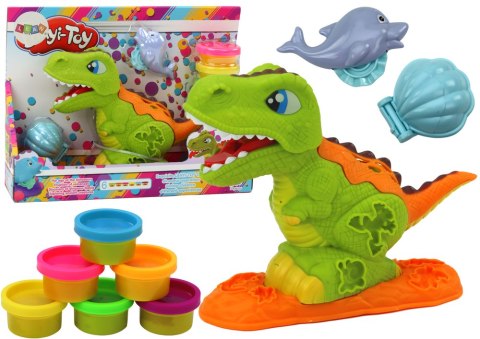Zestaw Ciastoliny Dinozaur 6 Kolorów Formy Delfinek Muszelka > LEAN ...